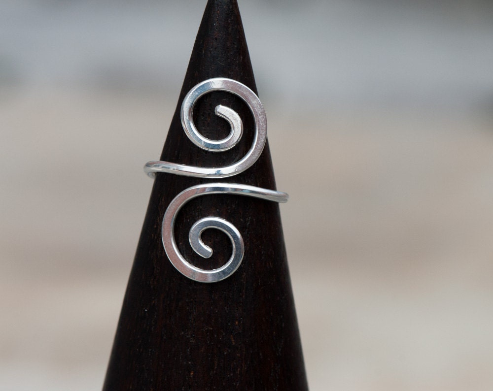Adjustable Thumb Ring Sterling Silver Middle Finger Ring | Etsy