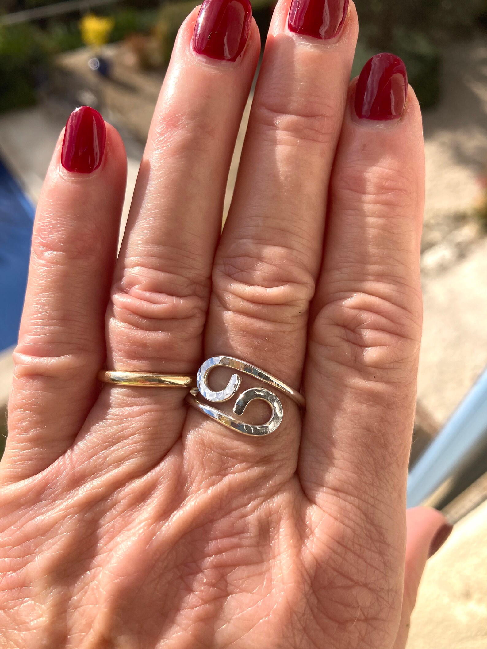 Cancer Zodiac Ring Cancer Horoscope Ring Adjustable Hammered - Etsy
