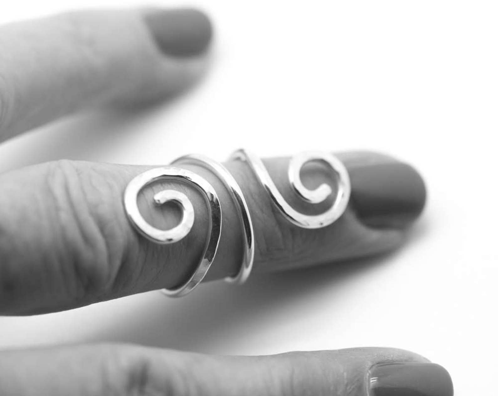 Splint Ring Sterling Silver Adjustable Ring Thumb Ring | Etsy