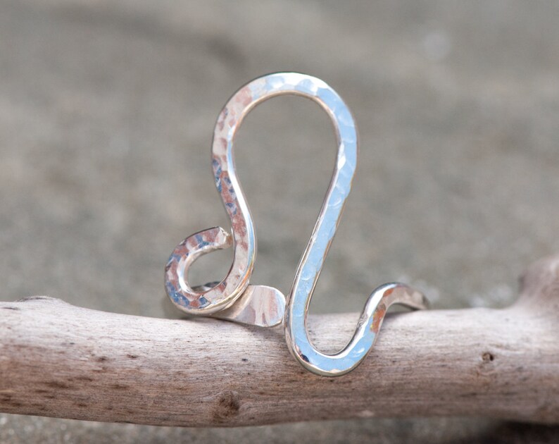 Leo Ring Leo Horoscope Ring Adjustable Sterling Silver Ring - Etsy