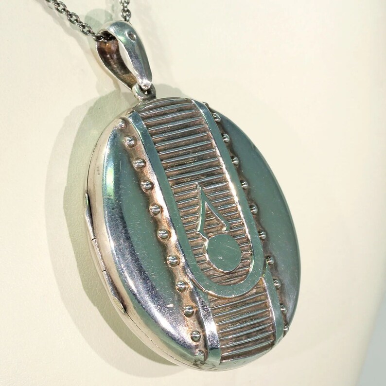 Victorian Embossed Silver Locket Button Design Birmingham 1880 - Etsy