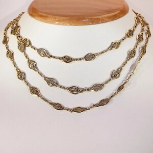 Antique French 47 Inch Gold Chain Long Guard - Etsy