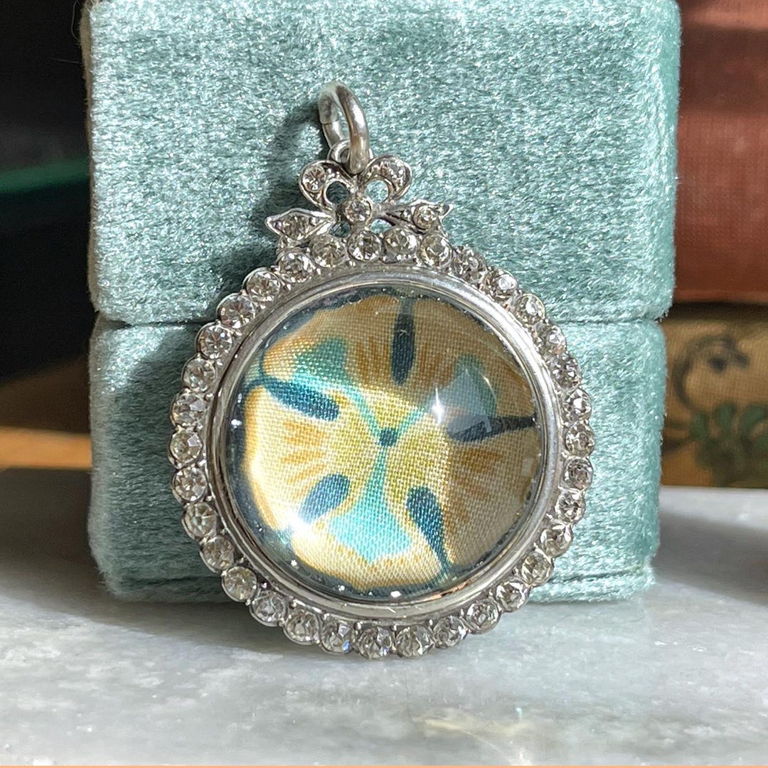 Victorian Rock Crystal Locket Pendant With Paste Surround - Etsy