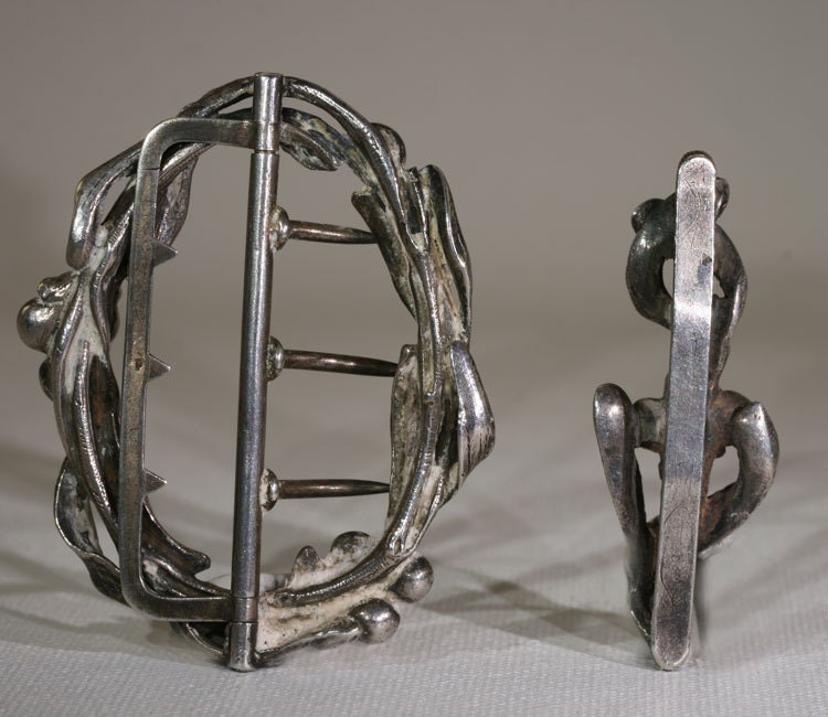 Antique French Art Nouveau Mistletoe Silver Belt Buckle - Etsy