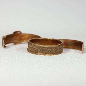 Gold Victorian Opening Buckle Ring Hair Memorial Size 6.5 - Etsy