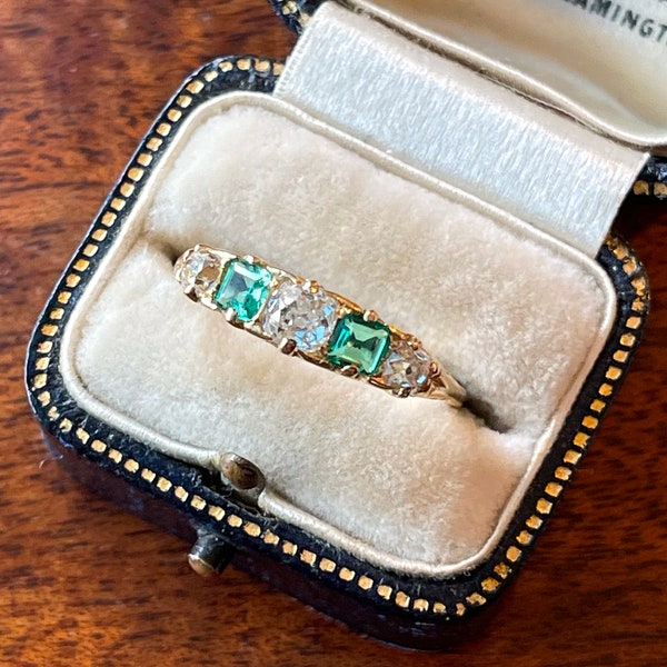 Antique Emerald Ring - Etsy