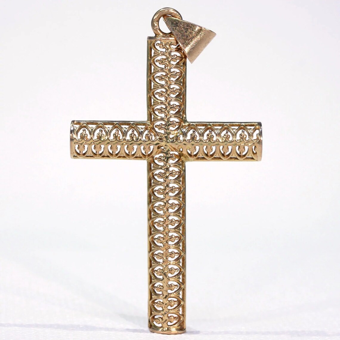 Antique French Peirced 18k Gold Cross - Etsy