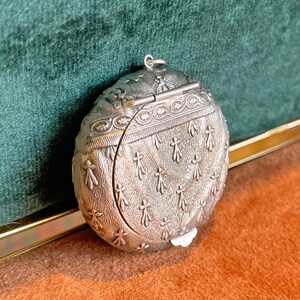 Antique French Repousse Silver Compact Pendant With Bees - Etsy