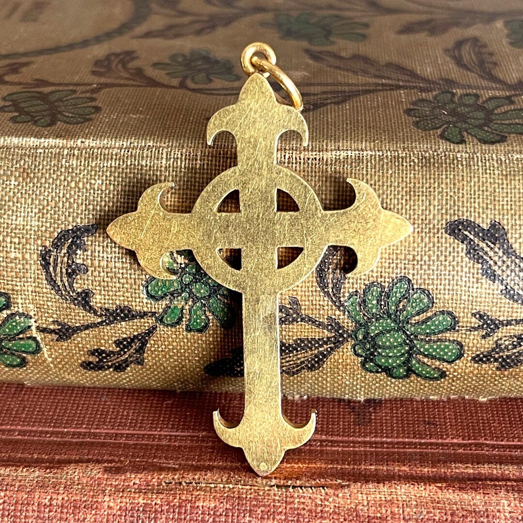 Victorian Celtic-style Gold Cross Pendant, England, C. 1880 - Etsy