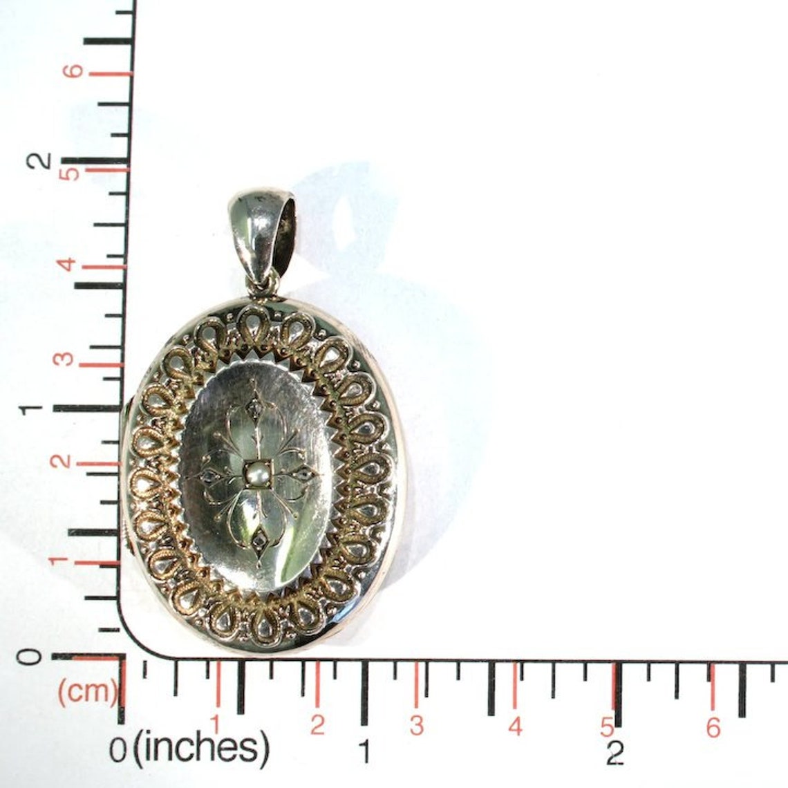 Fancy Victorian Locket Gold Pearls Pendant | Etsy