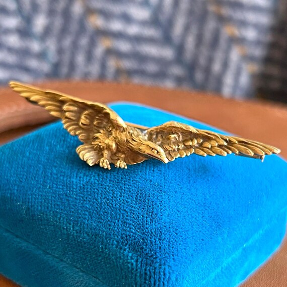 Antique 18k French Eagle Brooch c.1900 - Gem