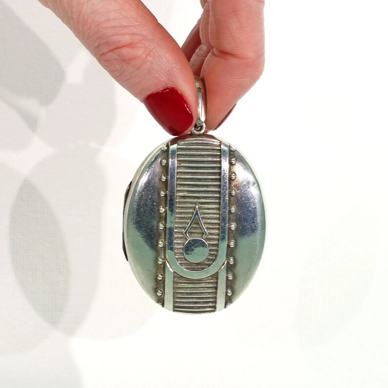 Victorian Embossed Silver Locket Button Design Birmingham 1880 - Etsy