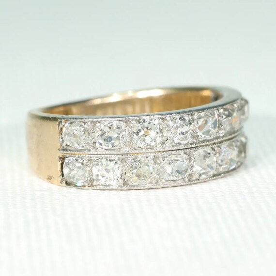 Early Art Deco Double Row Diamond Half Eternity Band … - Gem