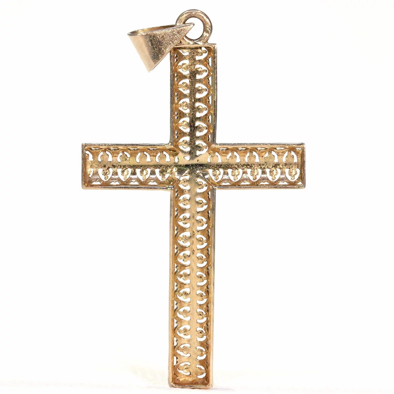 Antique French Peirced 18k Gold Cross - Etsy