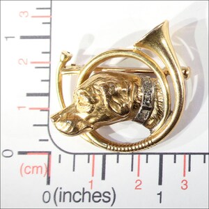 Antique Victorian Hunting Brooch, 18k and Diamond Pin - Etsy