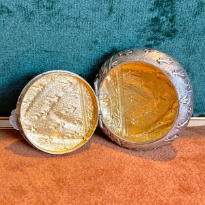 Antique French Repousse Silver Compact Pendant With Bees - Etsy