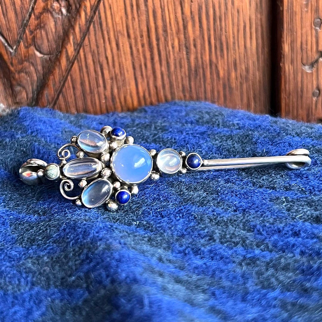 Antique Arts & Crafts Sybil Dunlop Chalcedony Moonstone Brooch - Etsy