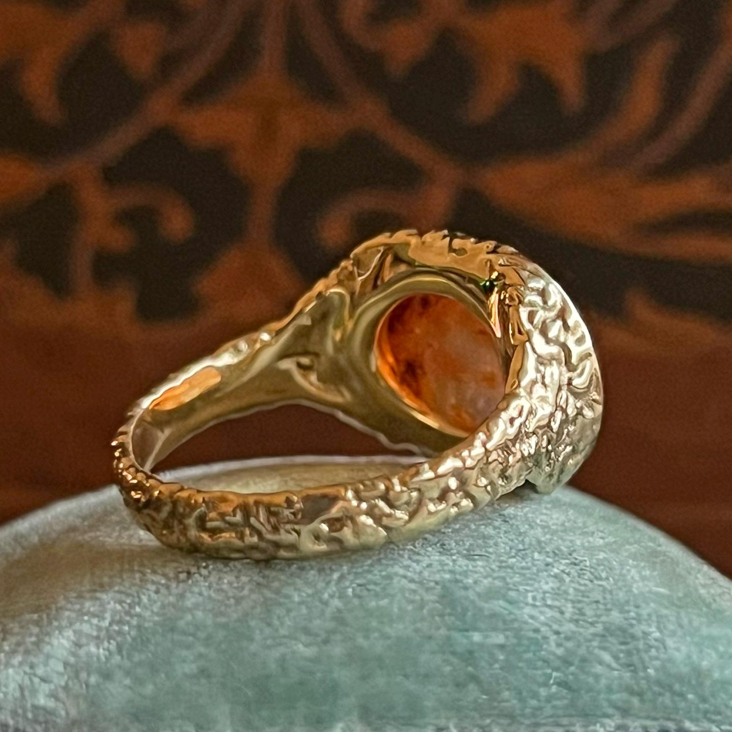 Roman Carnelian Intaglio Ring in 18k Gold in Vintage Mount Size 6.75US ...