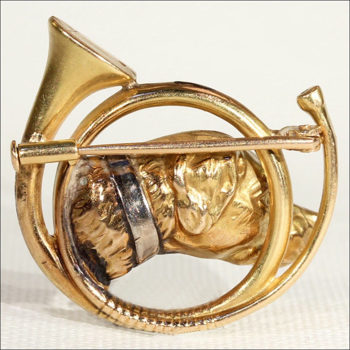 Antique Victorian Hunting Brooch 18k and Diamond Pin - Etsy