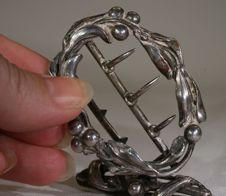 Antique French Art Nouveau Mistletoe Silver Belt Buckle - Etsy