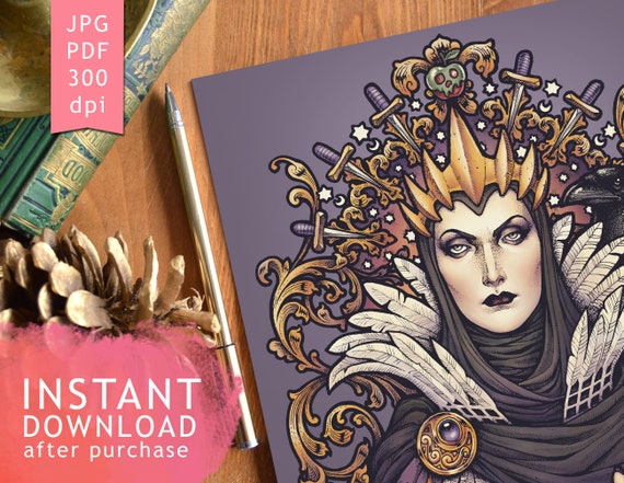 Evil Queen Snow White Coloring Page