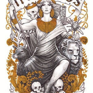 INVICTUS PRINT 8x11'' Dina4 Signed Art Nouveau William Ernest Henley ...