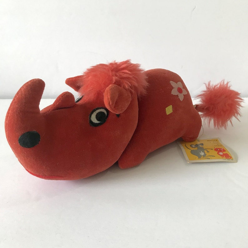 Vintage Plush Rhinoceros Kamar Hatari 1960s Japan Another Wild Thing ...