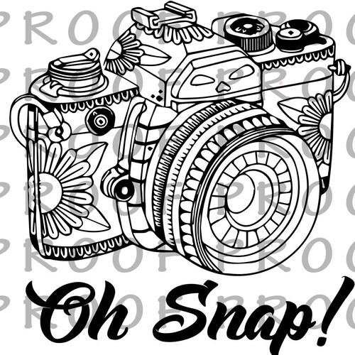 Camera Svg Mandala Zentangle SVG PNG Digital File | Etsy Ireland