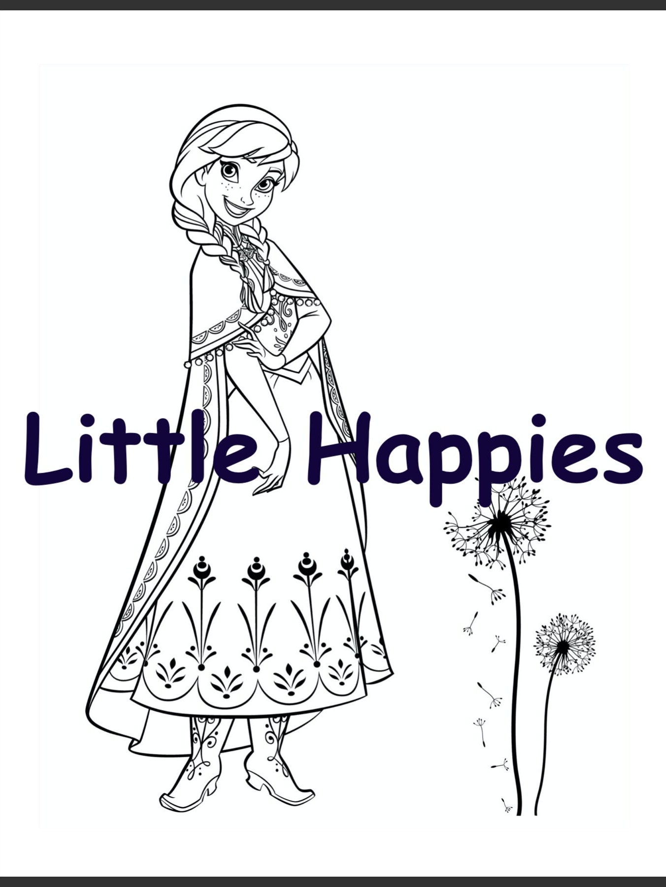 Frozen Digital Coloring Book - Etsy