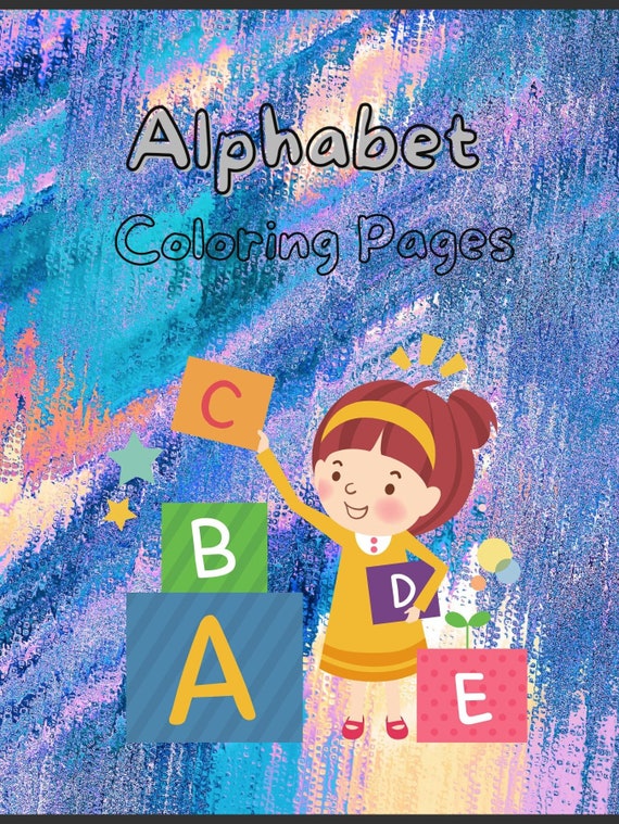 Alphabet Digital Coloring Book | Etsy