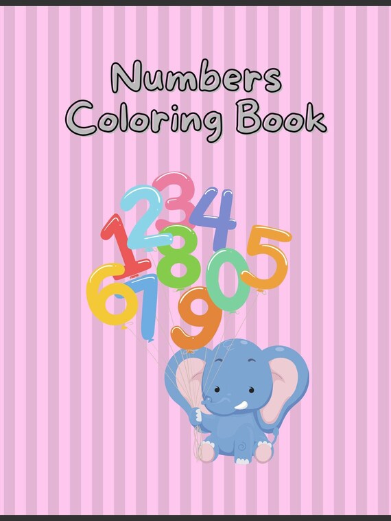 Numbers Digital Coloring Book | Etsy