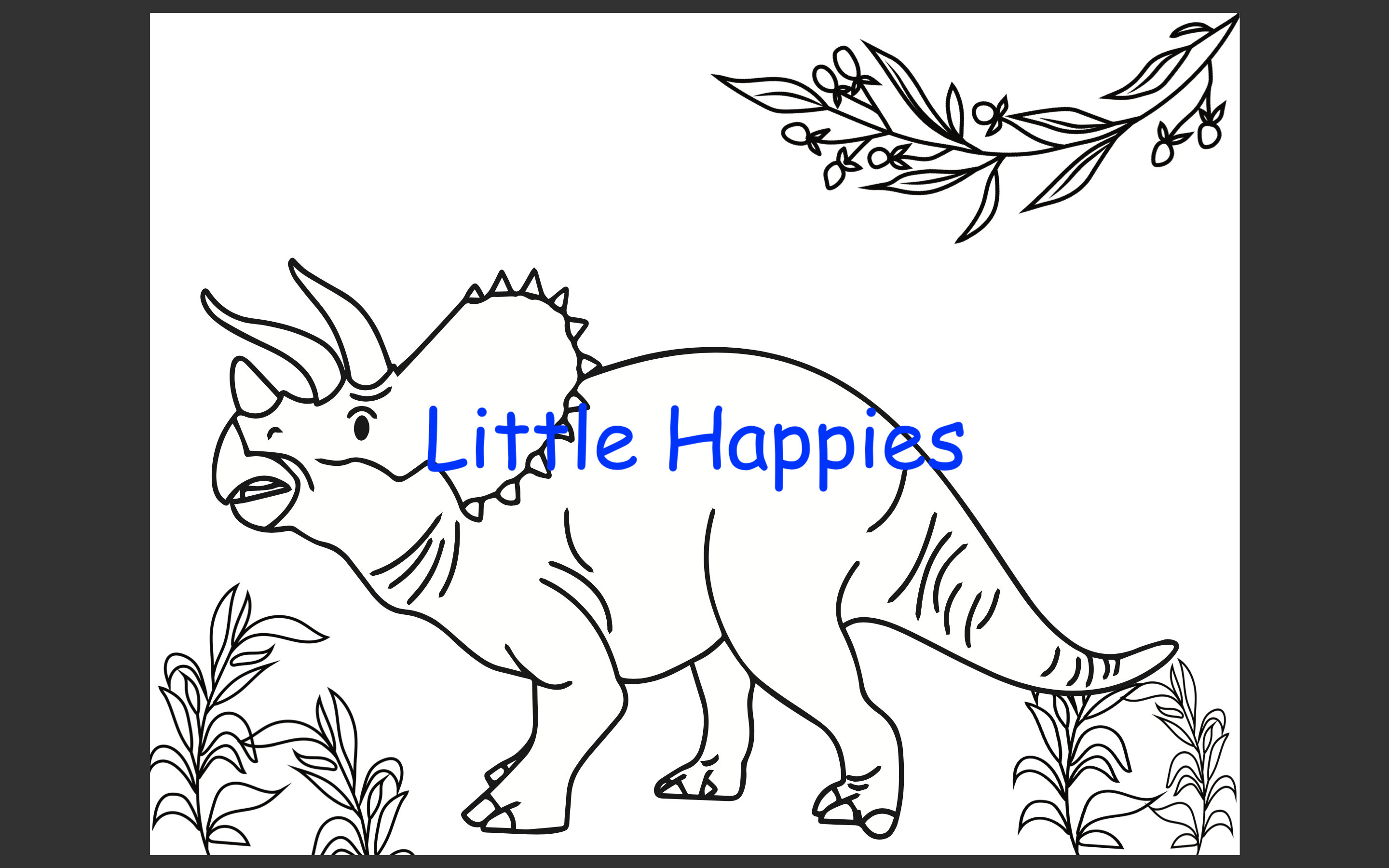 Dinosaur Digital Coloring Book - Etsy