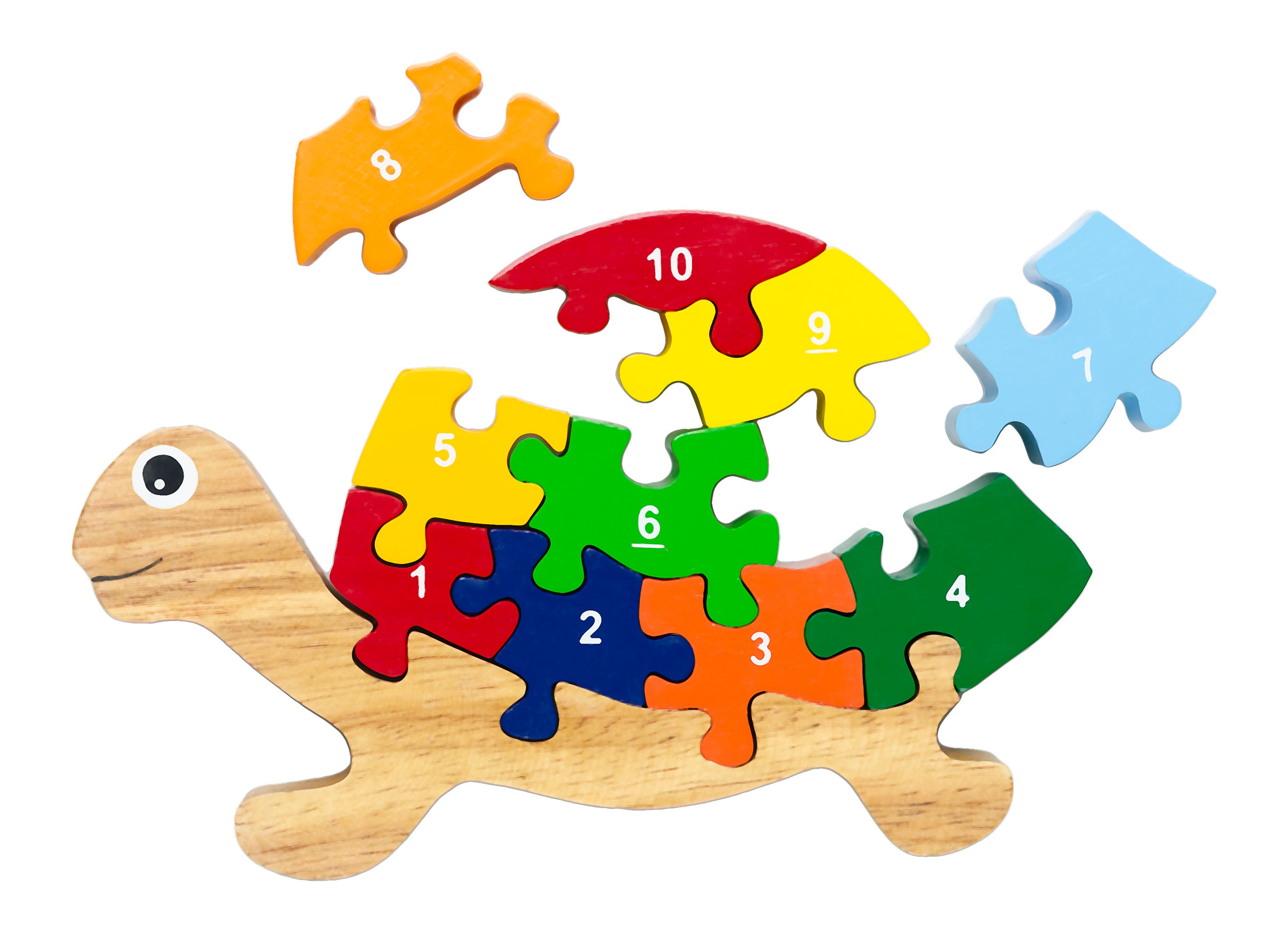 Turtle Numbers Puzzle Wooden Puzzles for 2 Year Olds Best | Etsy