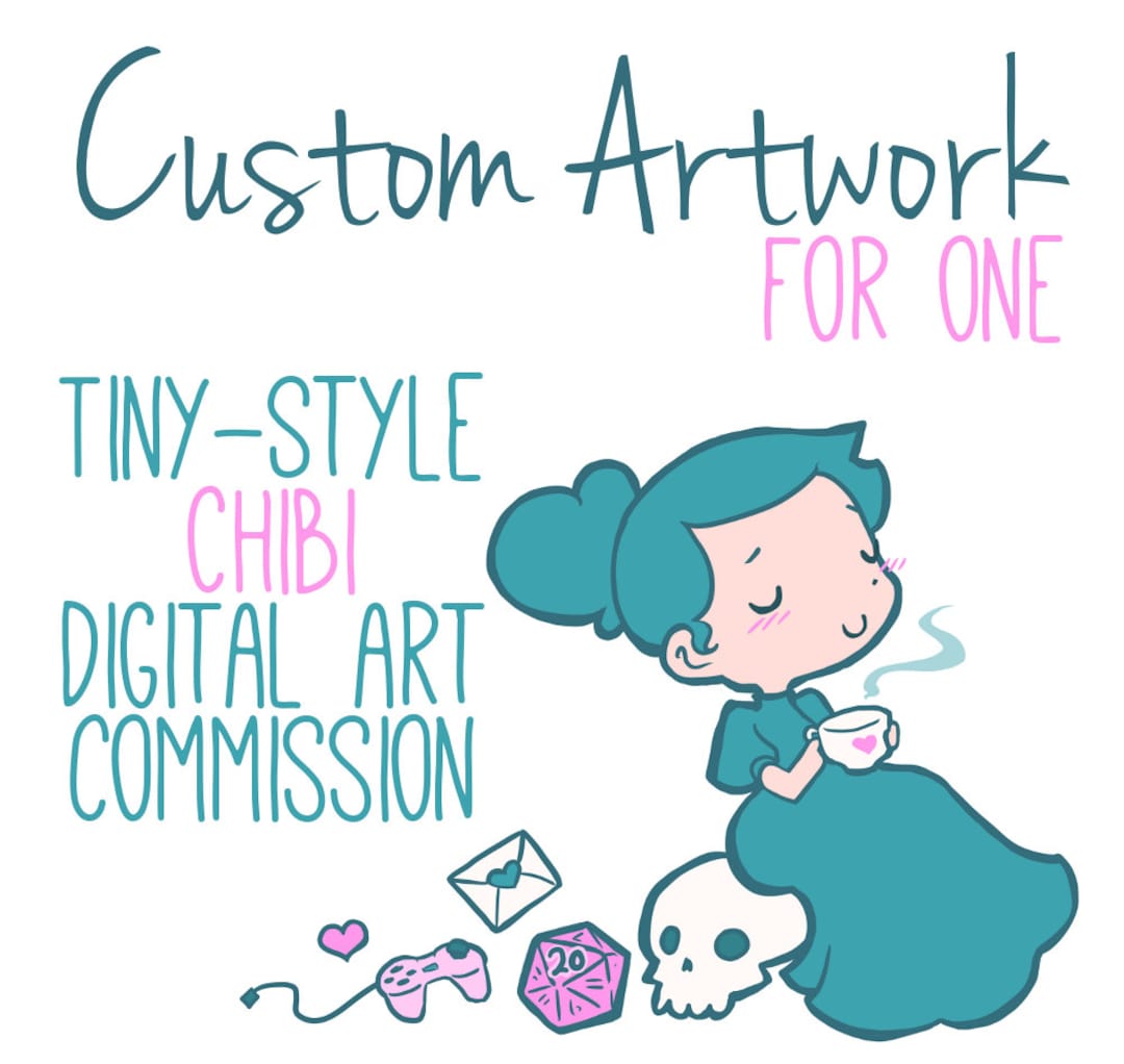 Custom Chibi Art Commission: Full-color Digital Illustration (digital ...