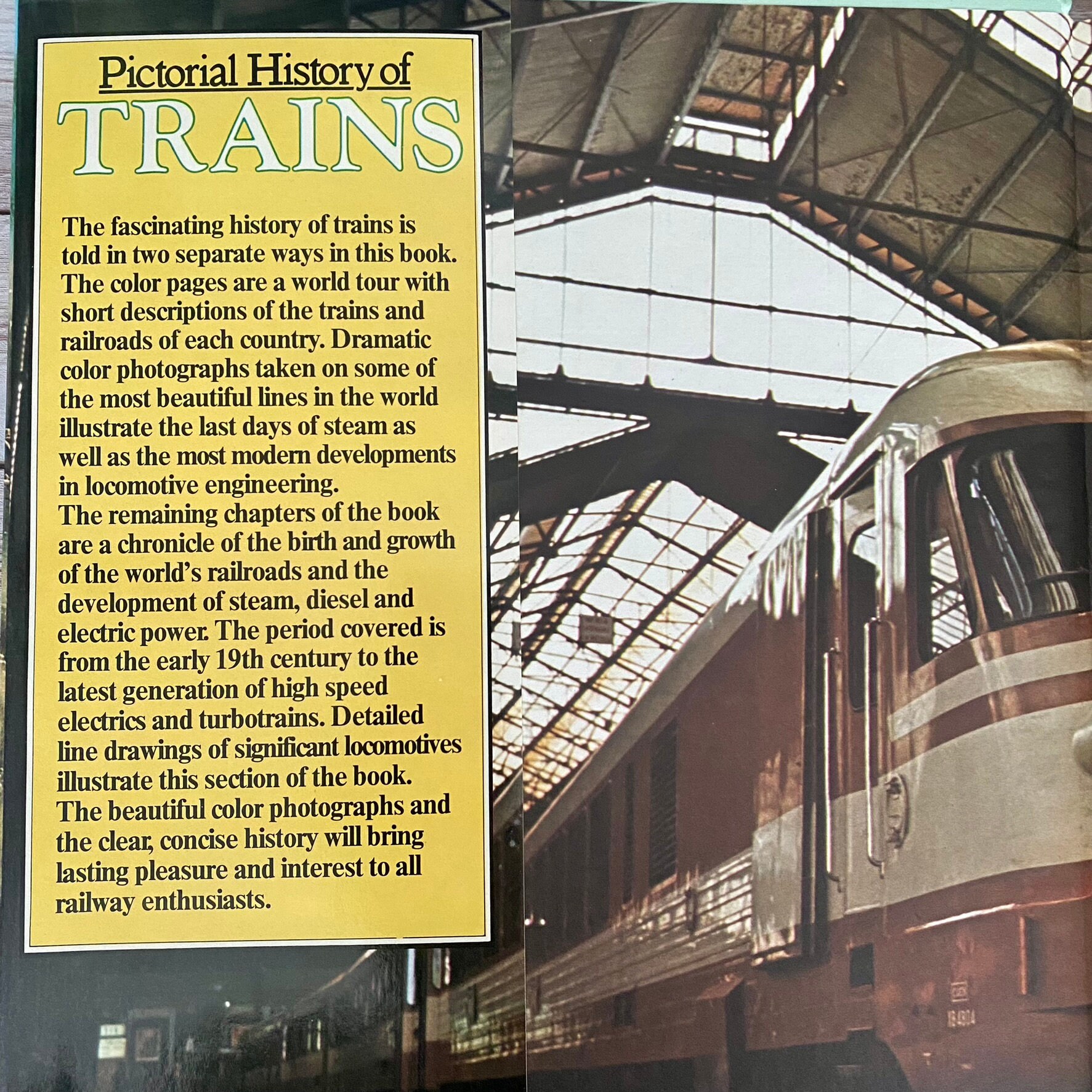 1977 Pictorial History of Trains by David S Hamilton Large Hardback ...