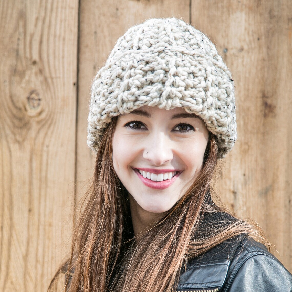 Cuffed Hat, Knit Wool Hat, Slouchy Beanie, THE CLASSIC CUFF Shown in ...