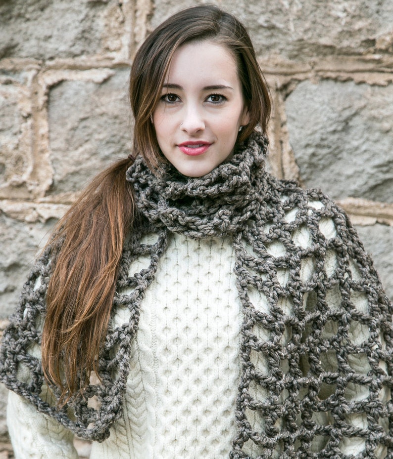 Modern Winter Scarf, Minimalist Scarf, Crochet Scarf, THE CHECKERBOARD ...