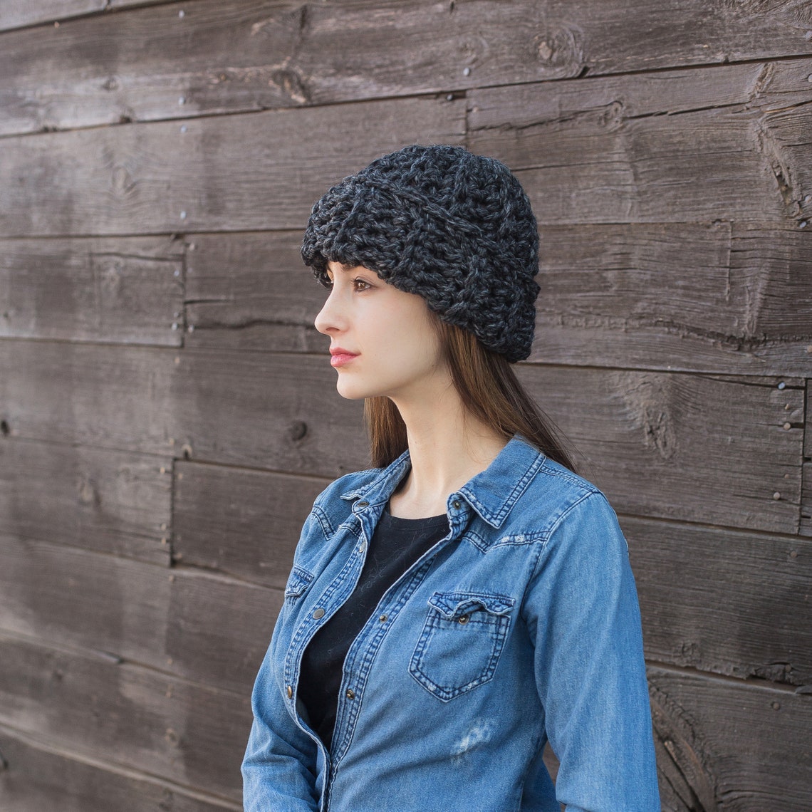 Cuffed Beanie, Knit Wool Hat, Slouchy Hat, THE CLASSIC CUFF Shown in ...
