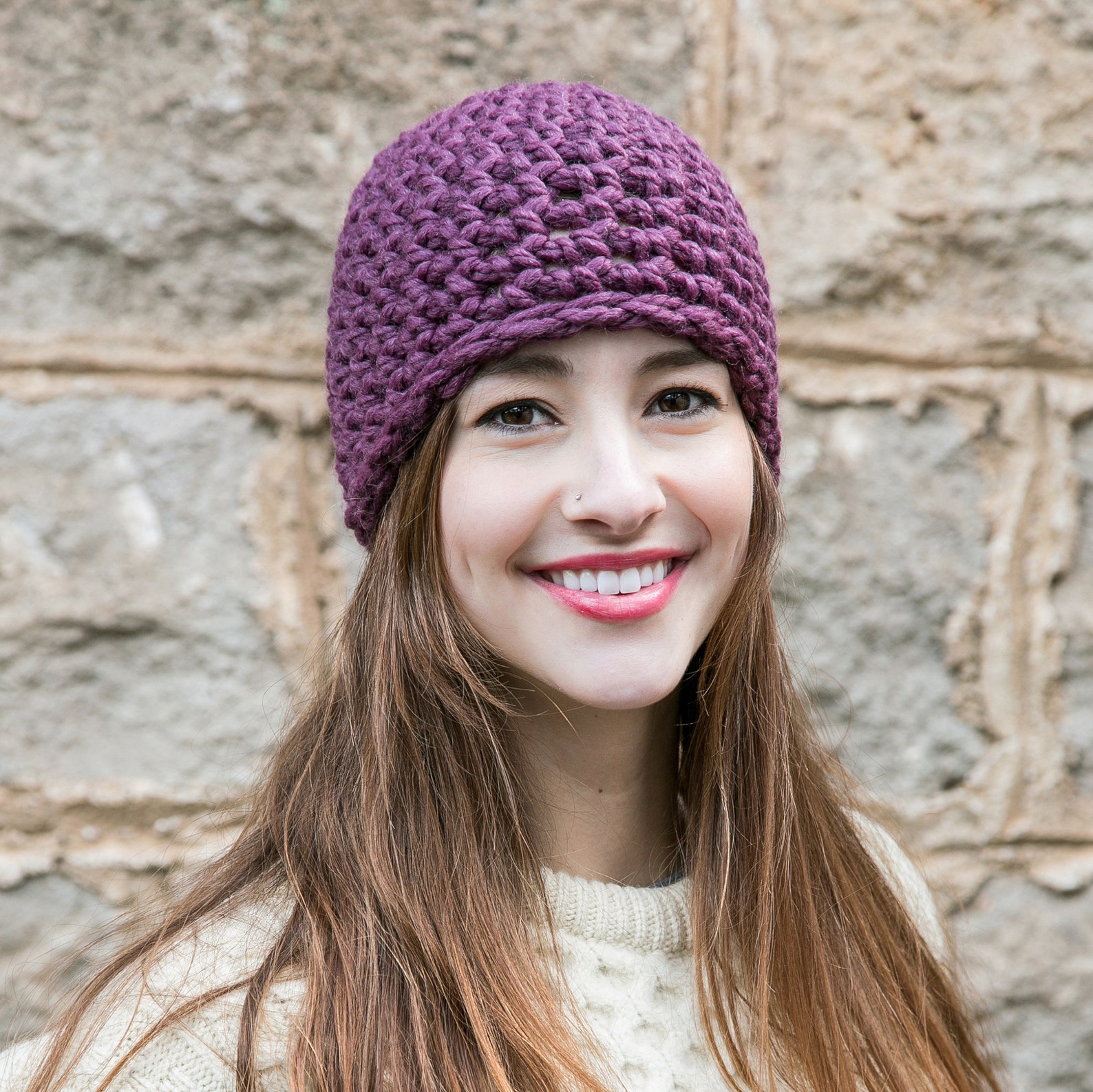 Boho Beanie, Fitted Knit Hat, Crochet Beanie Hat, THE BOHO BEANIE Shown ...