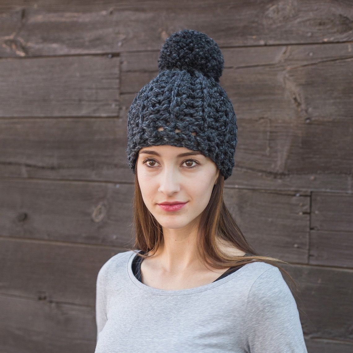 Pom Pom Hat, Adult Pom Hats, Holiday Gifts, Chunky Knit Hat, THE ...