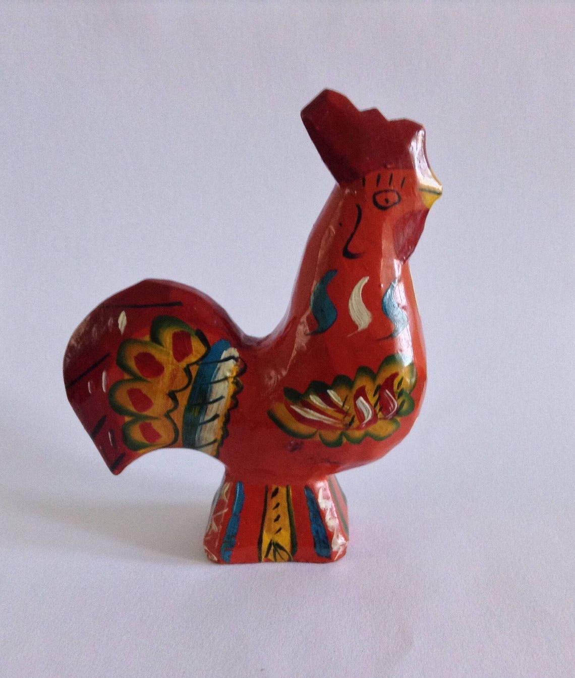 Vintage Swedish Folk Art Dala Rooster - Etsy