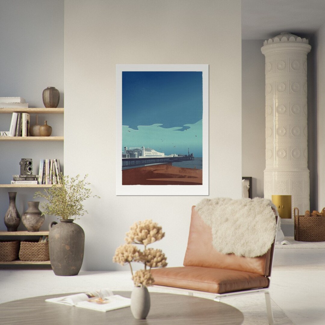 Brighton Pier Digital Download | Vintage-style Sussex Seafront Art ...