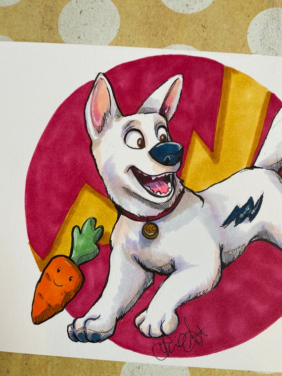 Hero of Lightning Bolt Animated Doggo Original Drawing - Etsy