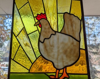 Stained Glass Hen - Etsy