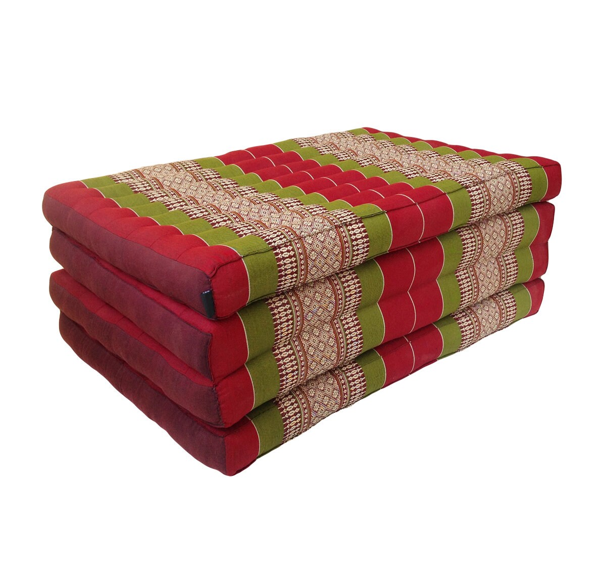 Thai Kapok Extra Wide 4-fold Floor Cushion Green, Burgundy - Etsy