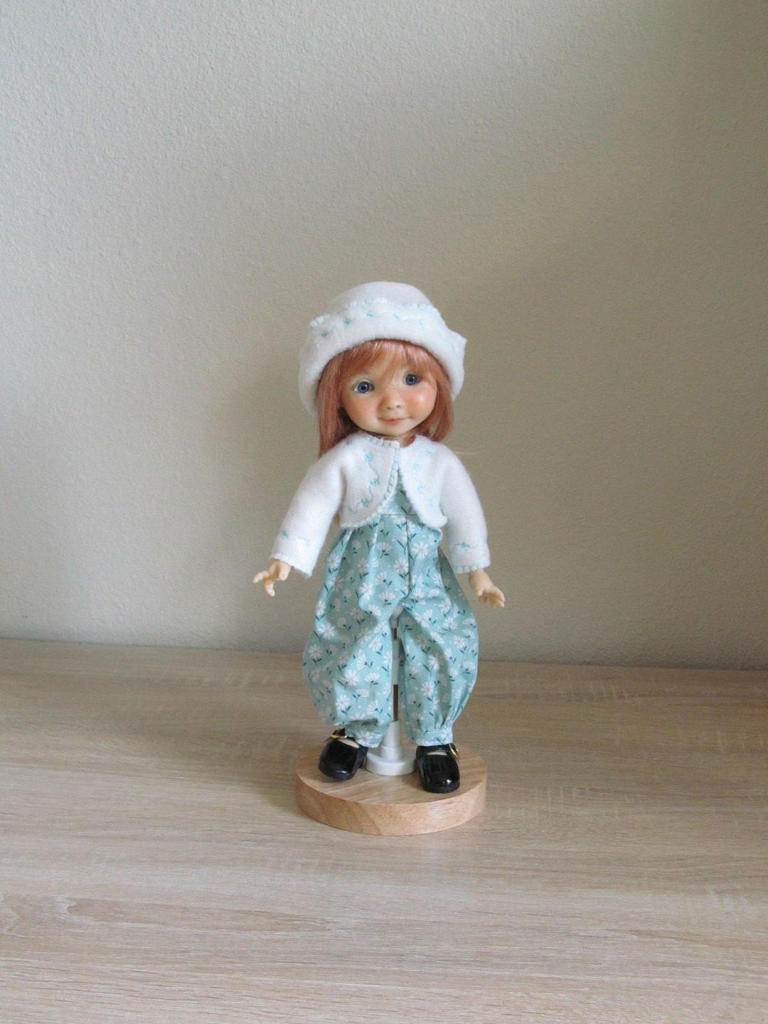 Sea Green and White Romper & Fleece Jacket for 11 My Meadows Dumpling ...