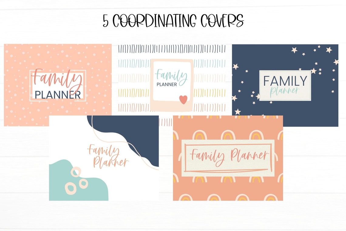 Digital Family Planner for Family Organization, Weekly Family Planner ...