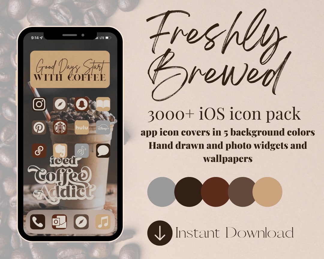3000+ App Icons, Coffee Aesthetic Ios 14 Icons, Ios 15, iPhone Icons - Etsy