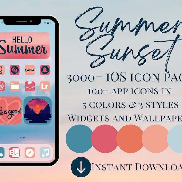 App Icons Sunset - Etsy