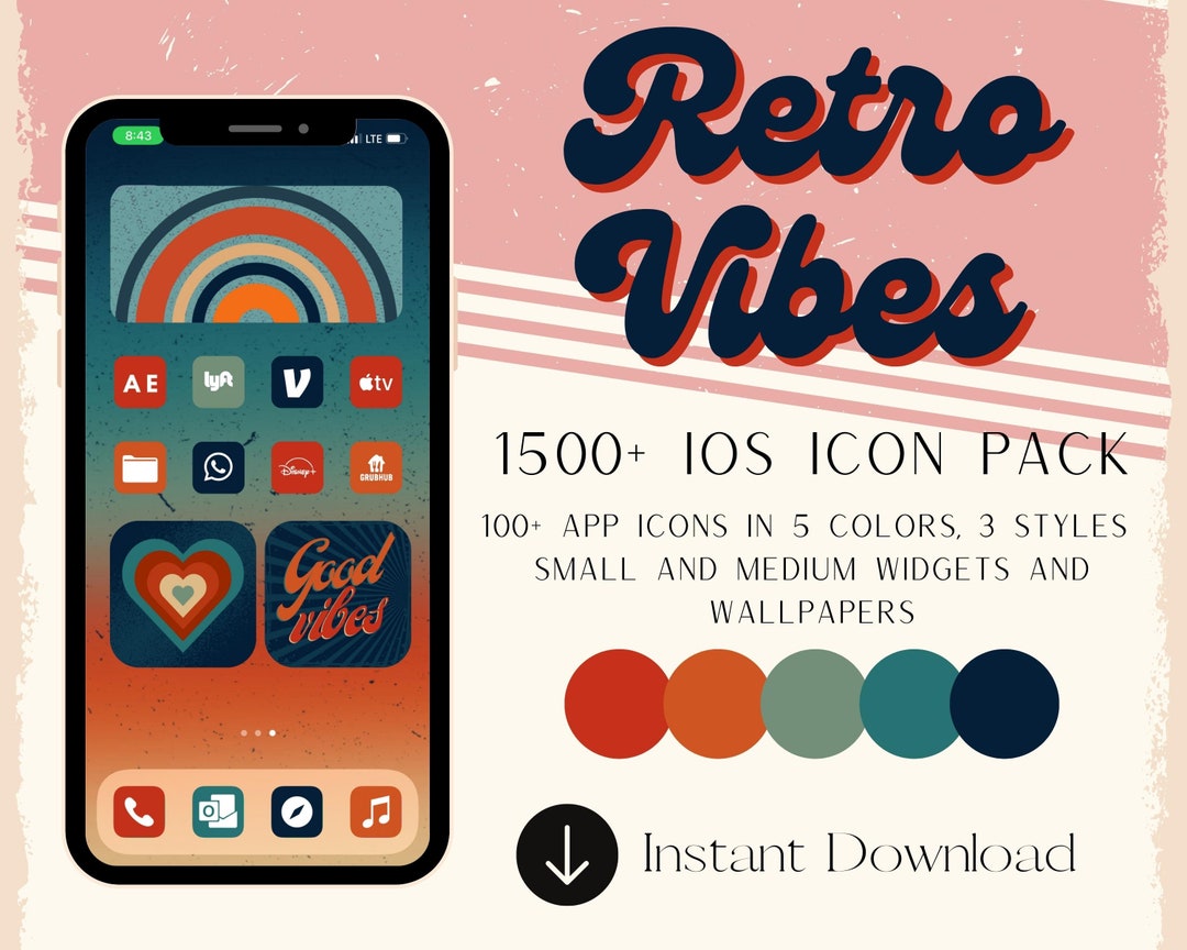 1500+ App Icons, Retro Ios 14 Icons, Ios 15, 70s Style, iPhone Icons - Etsy